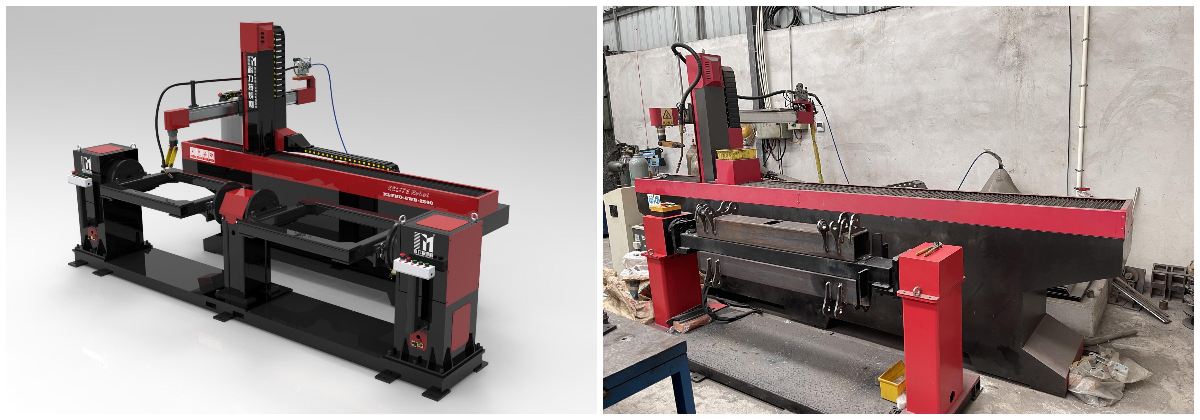 CNC 6 Axis welding robot configuration with dual station servo rotary ...