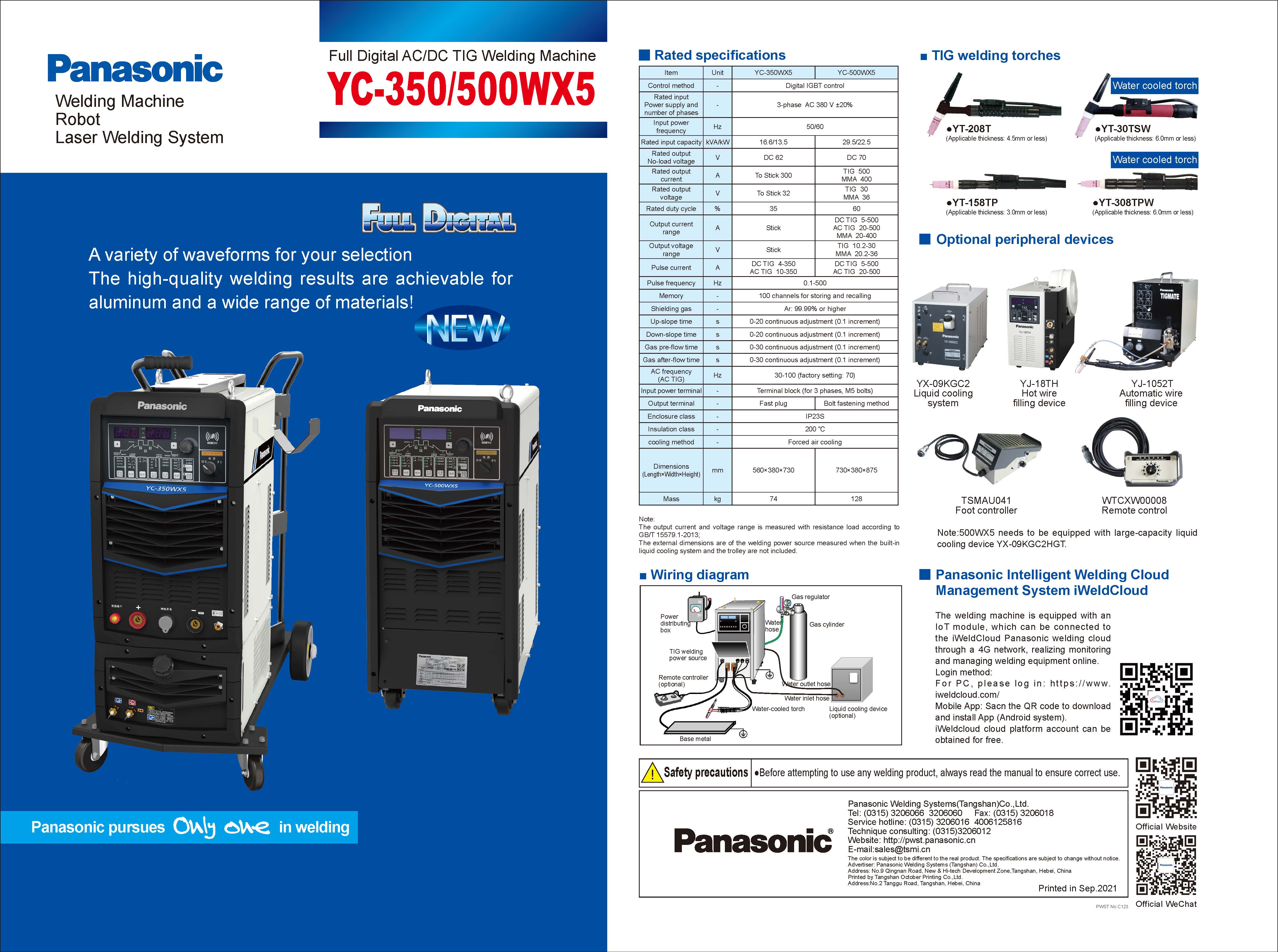 Panasonic AC/DC Pulse TIG Welding Power Supply YC-350/500WX5 ...