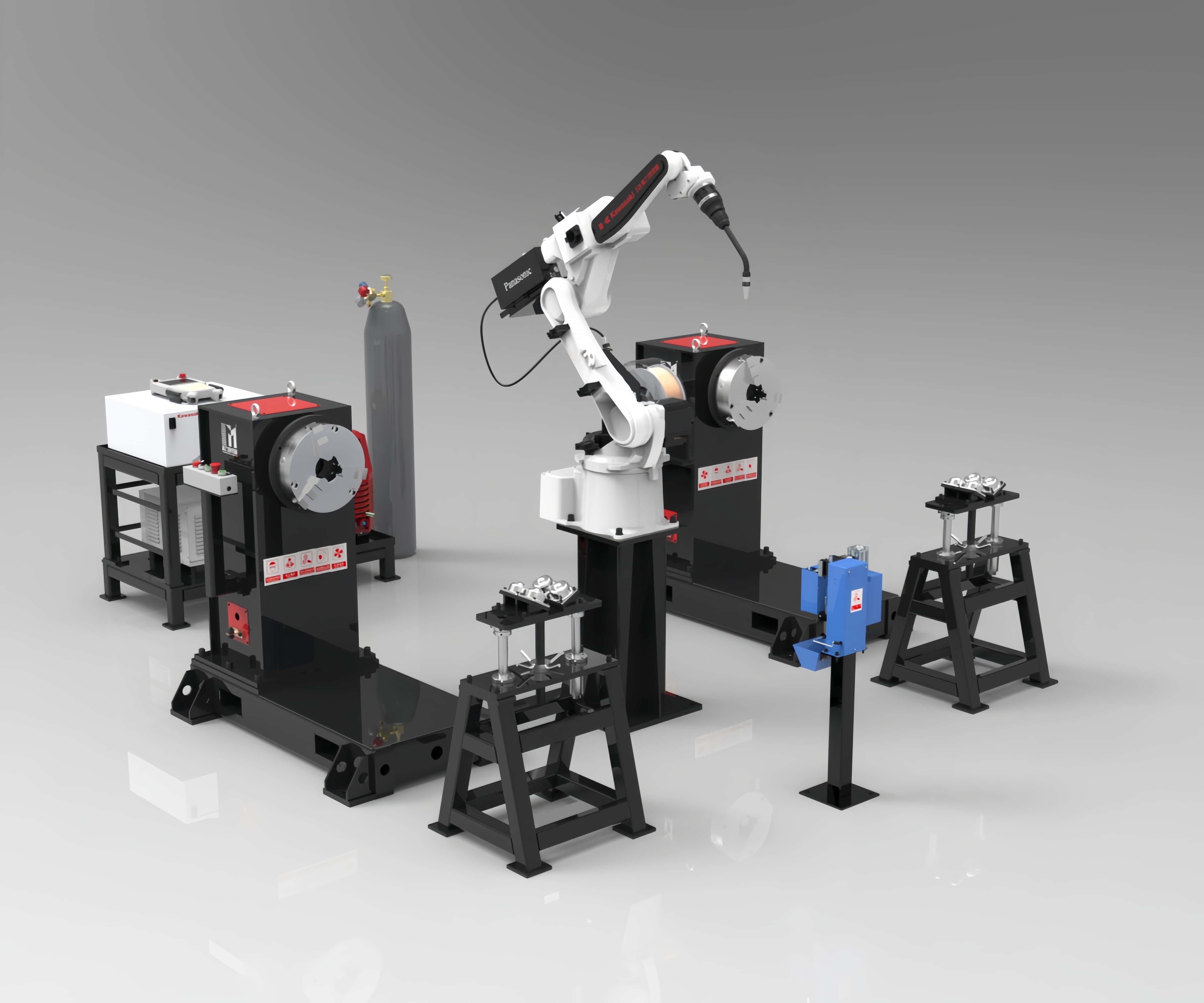 Double Station Pipe Flange Welding Robot Workstation - Automatic ...