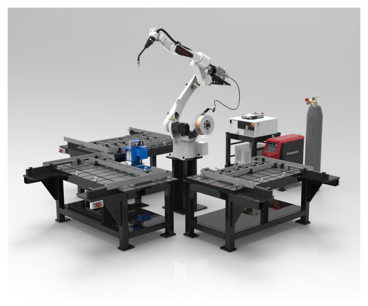 Kawasaki welding robot workstation KLTBA006L-TM3 for diesel/electric ...